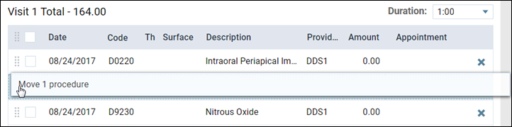 Organizing Treatment-Planned Procedures into Visits | Dentrix Ascend