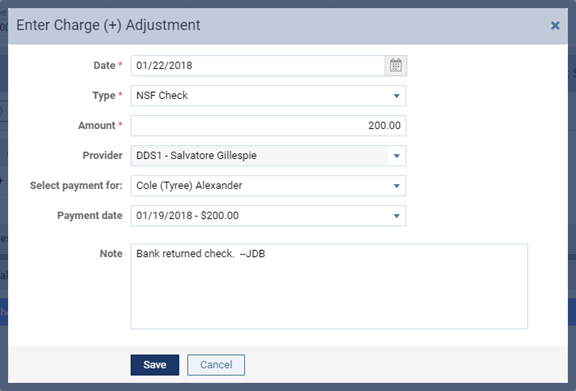 Handling a Returned Check | Dentrix Ascend
