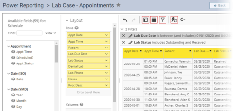Running a Lab Case Power Report | Dentrix Ascend