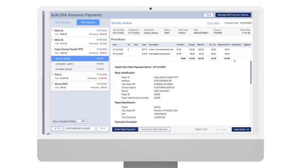 Process Insurance Claims Faster with Dentrix Ascend ERAs | Dentrix Ascend